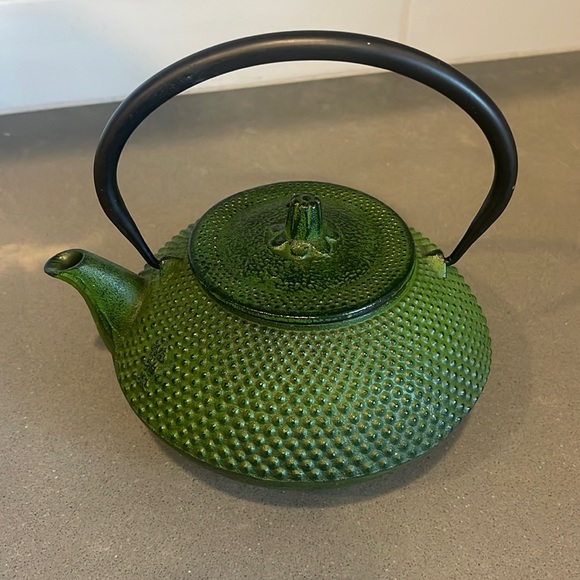 Japanese cast-iron | Kitchen | Cast Iron Japanese Tea Pot Green New ...